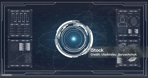 블루 레이더 스크린입니다 미래 추상 기술 배경 혁신 개념 벡터 일러스트입니다 웹 디자인 개발입니다 Hud Ui입니다 개발에 대한 스톡 벡터 아트 및 기타 이미지 Istock