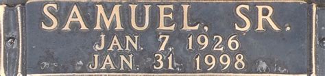 Samuel Zachary Sr 1926 1998 Find A Grave Memorial