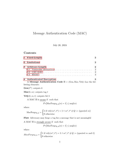 Message Authentication Code Mac Pdf Espionage Techniques Cyberwarfare