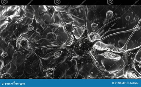 A Transmission Electron Microscopy Image Capturing The Complex Formation Of Centrioles Within A