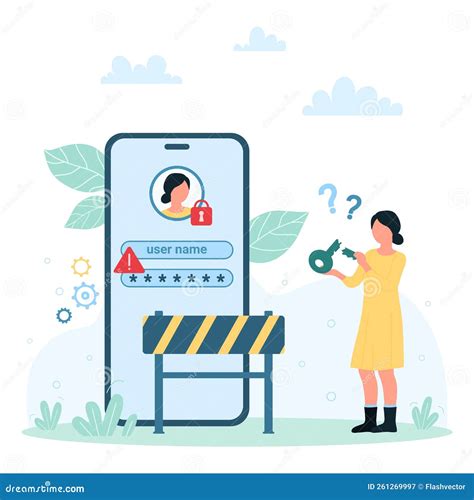 Blocked Account Landing Page Template Tiny Characters Around Of Huge Computer Monitor Blocking