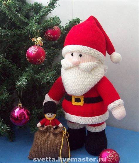 Купить "Дед Мороз с подарками" вязаная игрушка - Новый Год, вязаная ...
