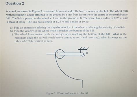 Solved Question A Wheel As Shown In Figure Is Released Chegg