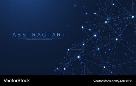 Technology Abstract Lines And Dots Connection Vector Image