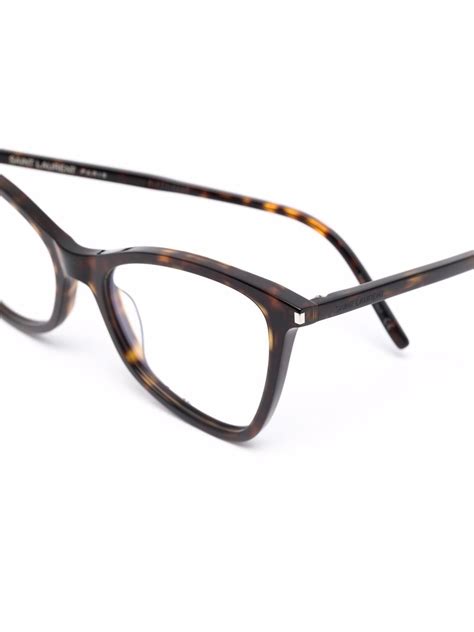 Saint Laurent Eyewear Jerry Tortoise Shell Square Frames Farfetch