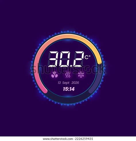 Thermostat Thermometer Temperature Control Dial Conditioning Stock Vector Royalty Free