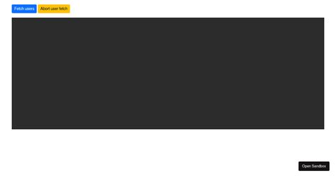 AbortController Codesandbox