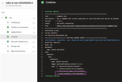 Azure Devops How To Use Kaniko With Build Arg In Kubernetes Pod Stack Overflow