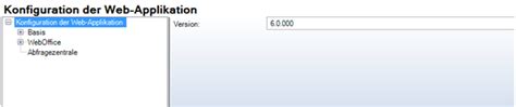 Weboffice Konfiguration Der Web Applikation
