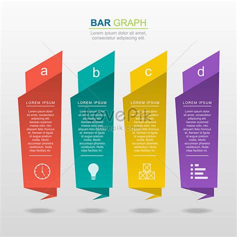 다채로운 접힌 된 비즈니스 분석 벡터 인포 그래픽 일러스트 무료 다운로드 Lovepik