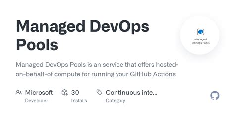 Managed Devops Pools · Github Marketplace · Github