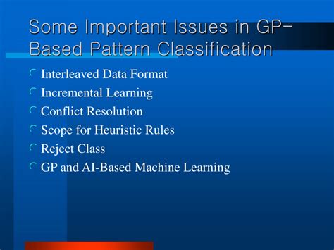 Ppt Genetic Programming For Multi Category Pattern Classification