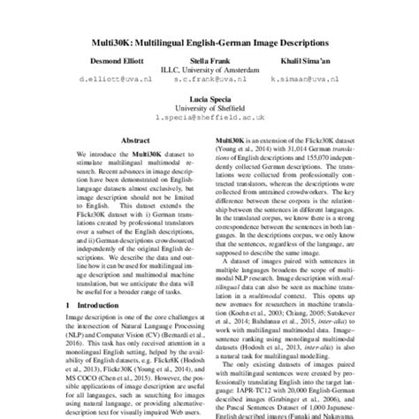 Multi30k Multilingual English German Image Descriptions Acl Anthology