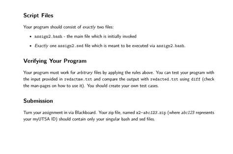 solved for this assignment you will use sed bash and the