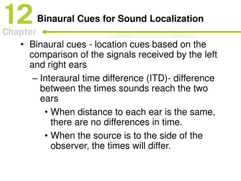 Ppt Chapter 12 Auditory Localization And Organization Powerpoint Presentation Id6348164