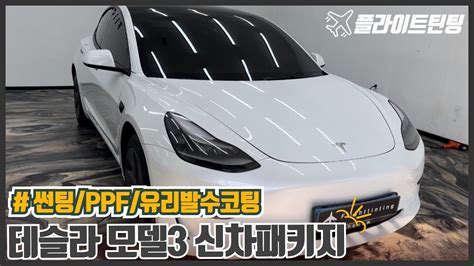 테슬라 모델3 썬팅 존슨xr 존슨r 신차패키지 진행했습니다~ Youtube