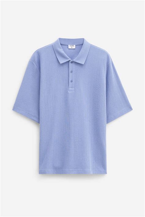 Cotton Jersey Polo Shirt Air Blue Filippa K