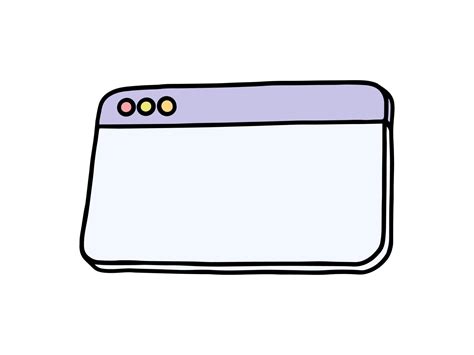 Open Empty Browser Window Hand Drawn Outline Doodle Icon Internet Browser Website User