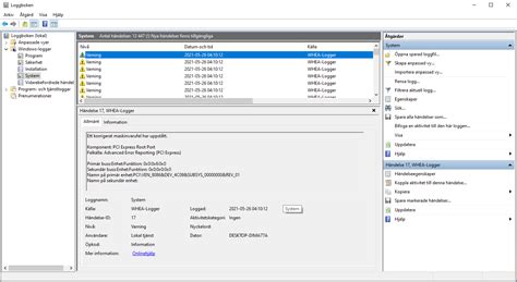 alot of whea logger warnings medion community