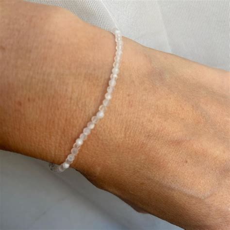 4mm Maw Sit Sit Jade Albite Crystal Beaded Bracelet Handcrafted 75