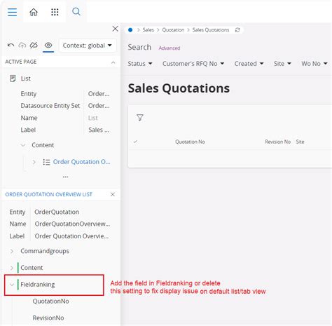 Custom Field Not Selected For Display On The Default Table View Ifs