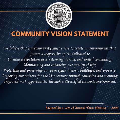 Community Vision Statement Uxbridge Ma