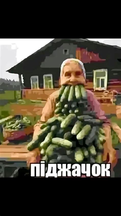 Бабушка с огурцами в 2025 г Забавные картинки Смешные мемы Католические мемы