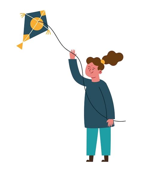 Premium Vector Makar Sankranti Woman Flying Kite