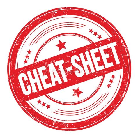 Cheatsheet Stock Illustrations Cheatsheet Stock Illustrations