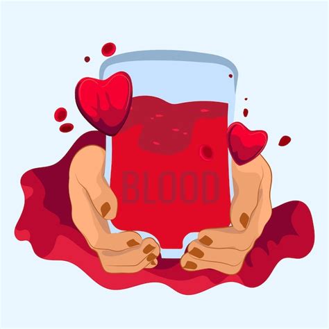 Premium Vector Blood Bag With Blood Drops And A Sign That Says Blood