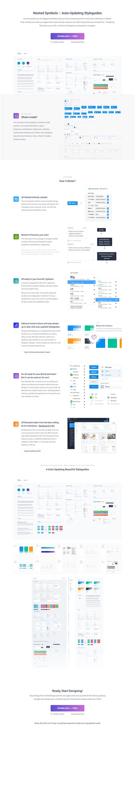 Nested Symbols Styleguides For Sketch Freebie Supply