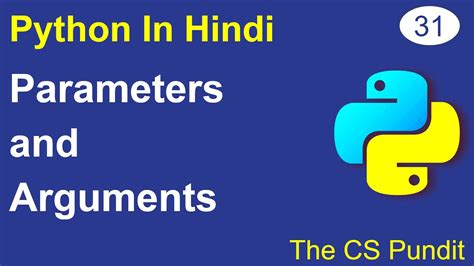 L31 Parameters And Arguments In Python Types Of Parameter And Argument