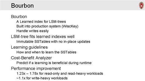 From Wisc Key To Bourbon A Learned Index