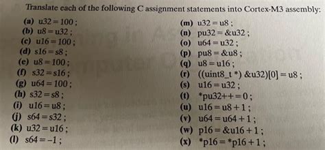 Solved Given The C Declaration Statements Int 8 58 Uint Chegg