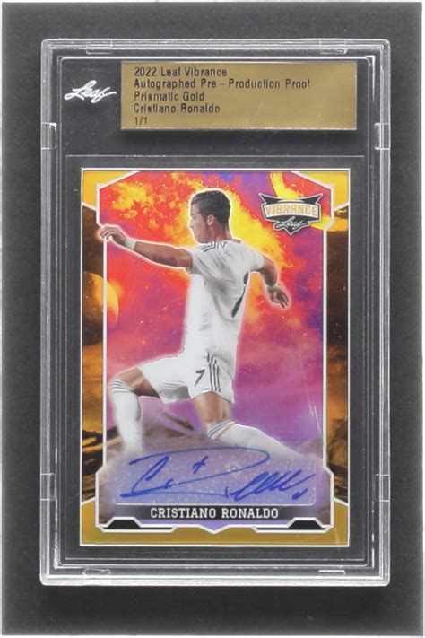 Cristiano Ronaldo 2022 Leaf 11 Vibrance Autographs Pre Production Pr