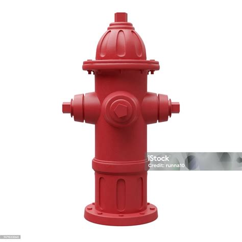 흰색 배경에 격리된 빨간색 강철 소화전 클리핑 경로 3d 렌더링 그림 소화전에 대한 스톡 사진 및 기타 이미지 소화전