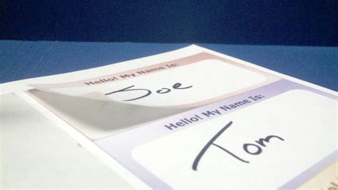 how to print your own name tag labels