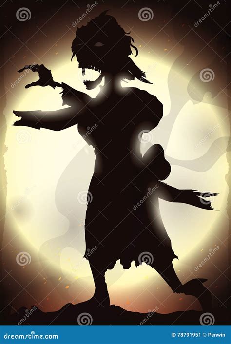 Female Zombie Silhouette