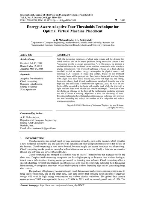 Energy Aware Adaptive Four Thresholds Technique For Optimal Virtual