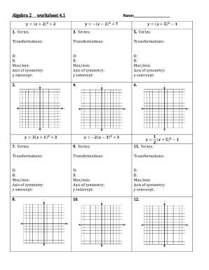 Fillable Online Alg 2 Unit 4 Worksheets And PT Fax Email Print PdfFiller