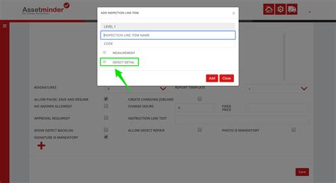 Create A Complex Nested Inspection Assetminder