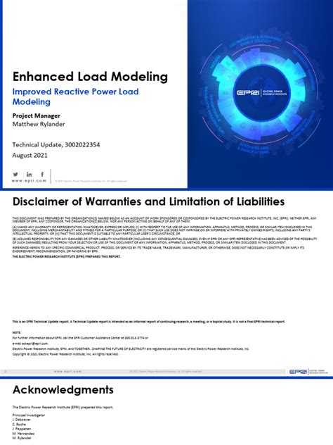 Enhanced Load Modeling Improved Reactive Power Load Modeling Pdf