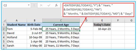 How To Calculate Age In Excel