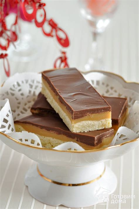 Домашний Твикс песочное печенье с вареной сгущенкой и шоколадом пошаговый рецепт с фото на