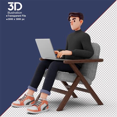 Premium Psd Unique Male 3d Character 3d Illustrations