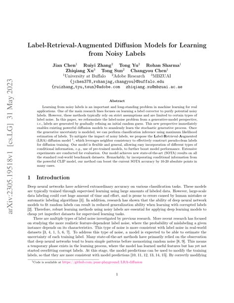 Pdf Label Retrieval Augmented Diffusion Models For Learning From Noisy Labels