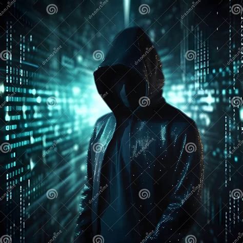 Anonymous Hacker Concept Of Cybercrime Cyberattack Dark Web Ai Generated Stock Illustration