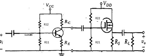 Design The Two Stage Circuit Shown In The Figure Considering The Following Data A Npn Transistor