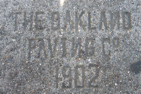 Sidewalk Makers Blake And Bilger Oakland Underfoot