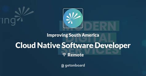 Cloud Native Software Developer At Improving South America Remote